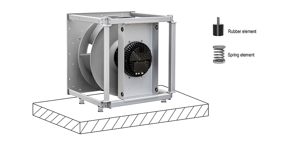 لرزش گیر هواکش صنعتی